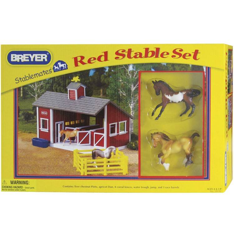 RED STABLE SET - THE TOY STORE