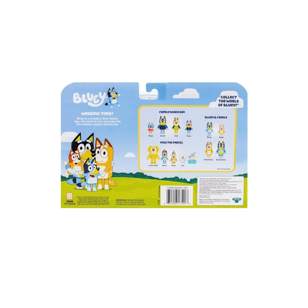 BLUEY 4 PACK FIGURES - THE TOY STORE