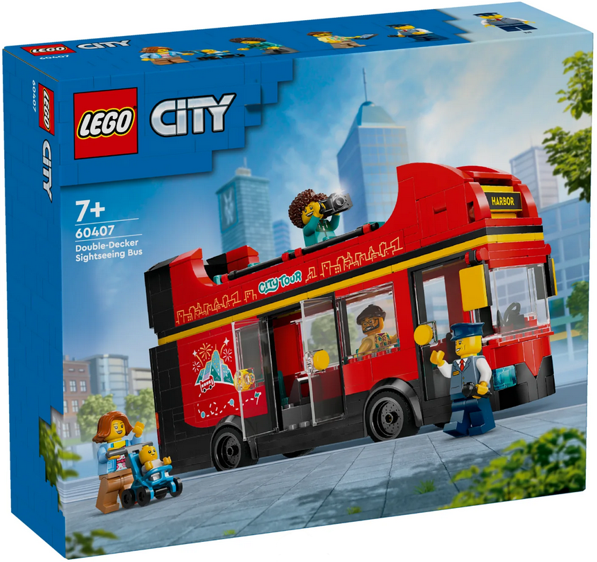 RED DOUBLE-DECKER SIGHTSEEING BUS - THE TOY STORE