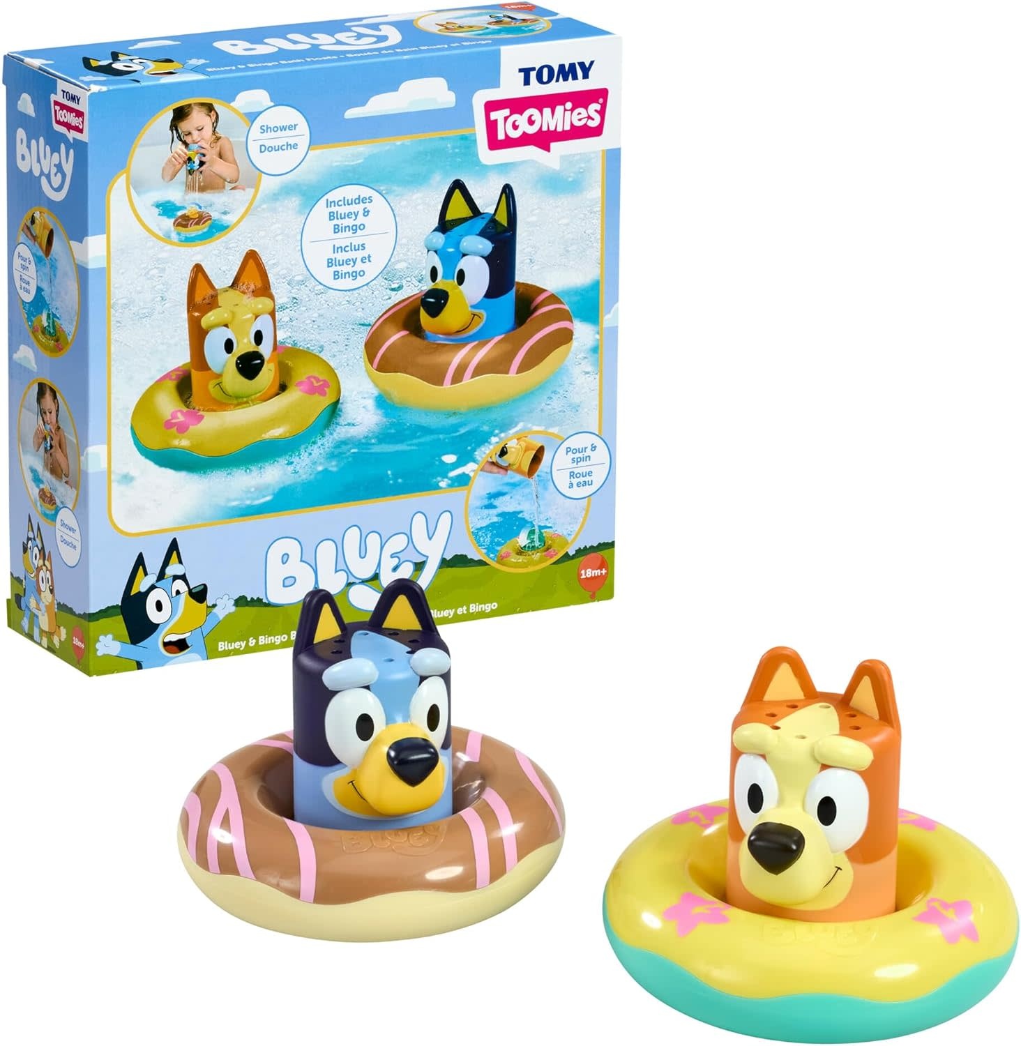 SPLASH & FLOAT BLUEY & BINGO 2-IN-1 WATER TOYS - THE TOY STORE