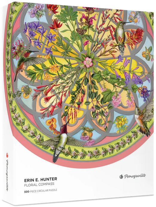 ERIN HUNTER FLORAL COMPASS 500 PC PUZZLE* - THE TOY STORE