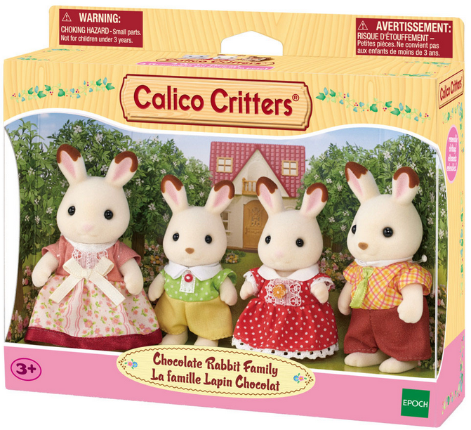 CHOCOLATE RABBIT FAMILY CALICO CRITTERS - THE TOY STORE