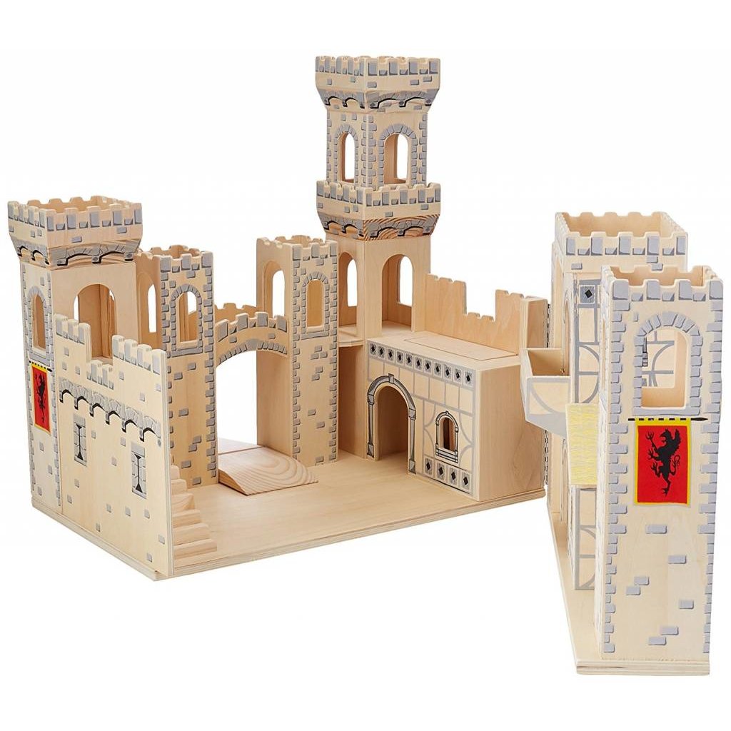 Dolls & Miniatures Hand-painted Foldable Medieval Castle Dollhouse ...