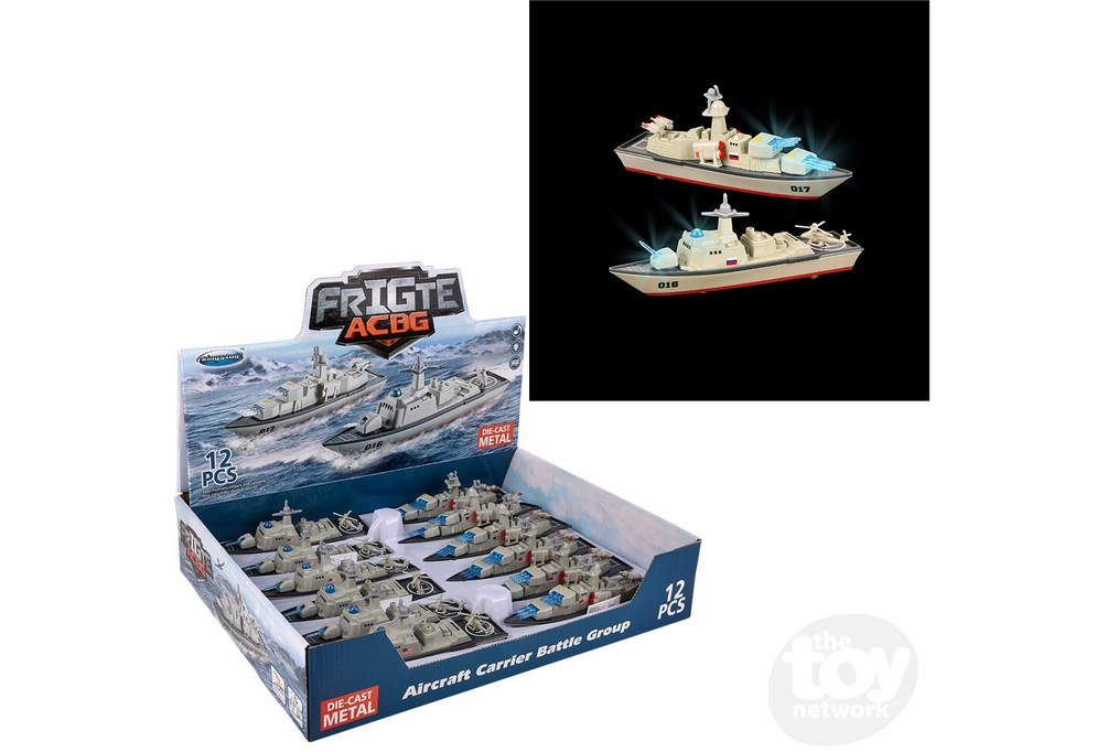 DIECAST PULL BACK FRIGATE W/ LIGHT & SOUND - THE TOY STORE