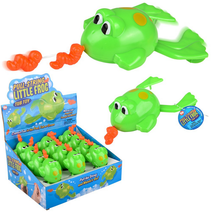 PULL STRING FROG BATH TOY - THE TOY STORE