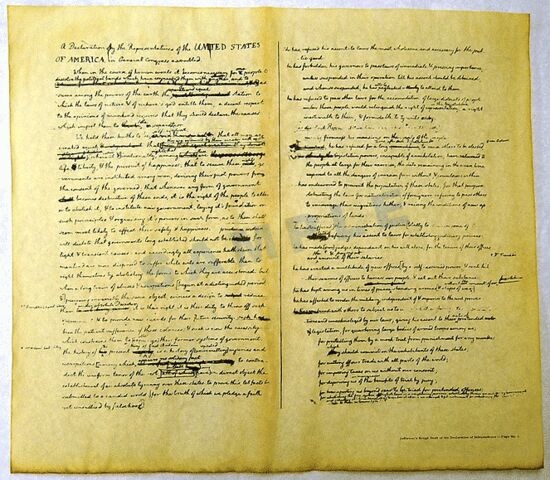 Jefferson's Rough Draft Declaration of Independence Document - Tube - Just For Him Gift Shop