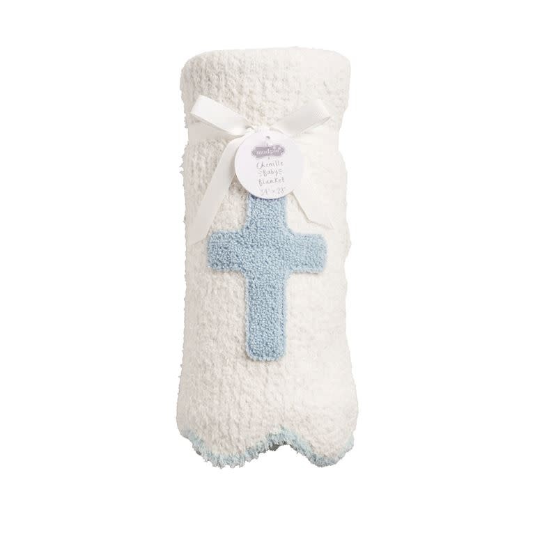 Blue Cross Chenille Blanket - Seacoast Bookstore