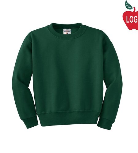 Jerzees Green Crew-neck Sweatshirt #562 - Merry Mart Uniforms