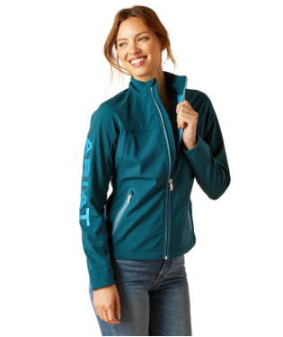 ARIAT WMS NEW TEAM SOFTSHELL JKT RFLCT POND 10046689 - Corral Western Wear