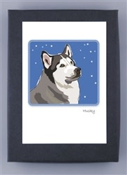 Paper Russells Husky & Stars Notecards - The Initial Choice