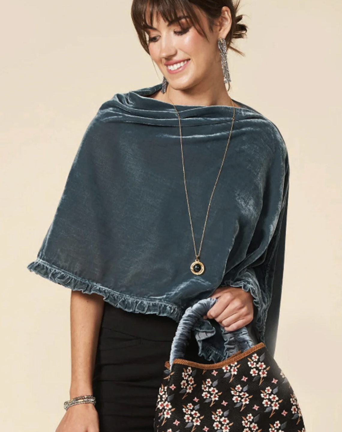 Slate Velvet Topper - The Initial Choice