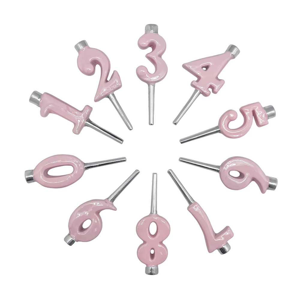 Mariposa Number Candle Holder Set Pink - The Initial Choice