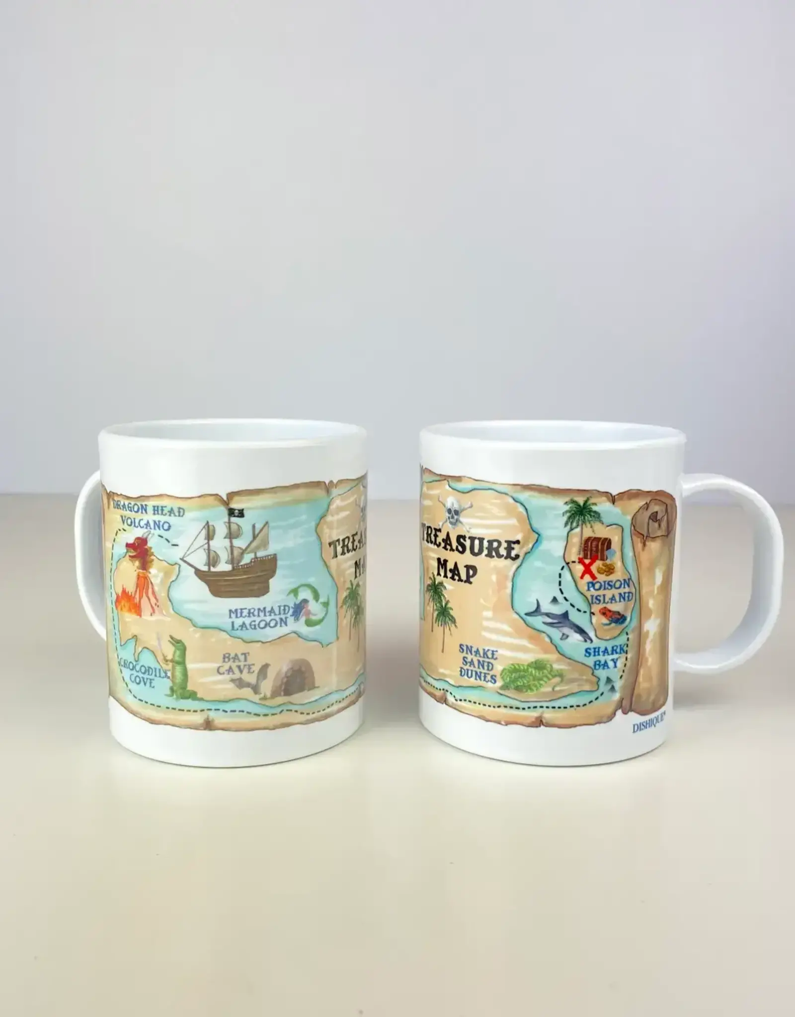 Dishtique Pirate Treasure Map Plastic Mug - The Initial Choice
