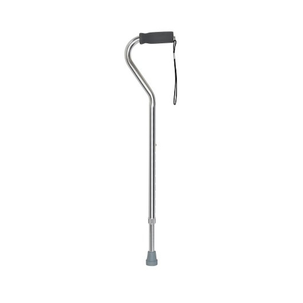 Silver Aluminum Offset Cane - Atlantic Healthcare Products