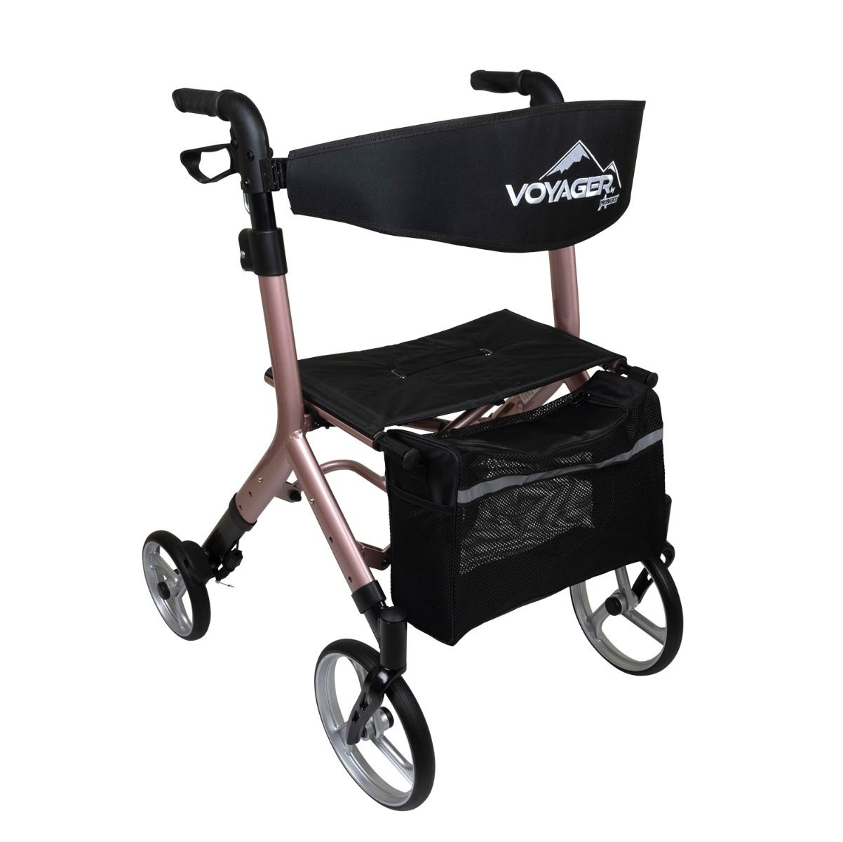 Voyager Euro Style Rollator Walker Rose Gold - Atlantic Healthcare Products