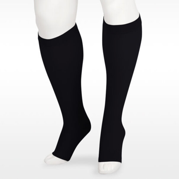 JUZO - 20-30 mmHg, Soft, Knee High, Open Toe Compression Stockings ...