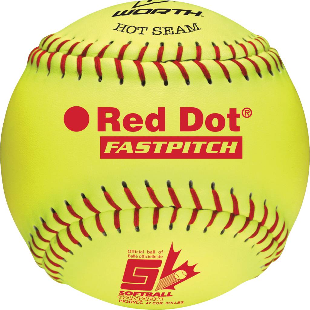 BALLE RED DOT 12" JAUNE - Baseball Town