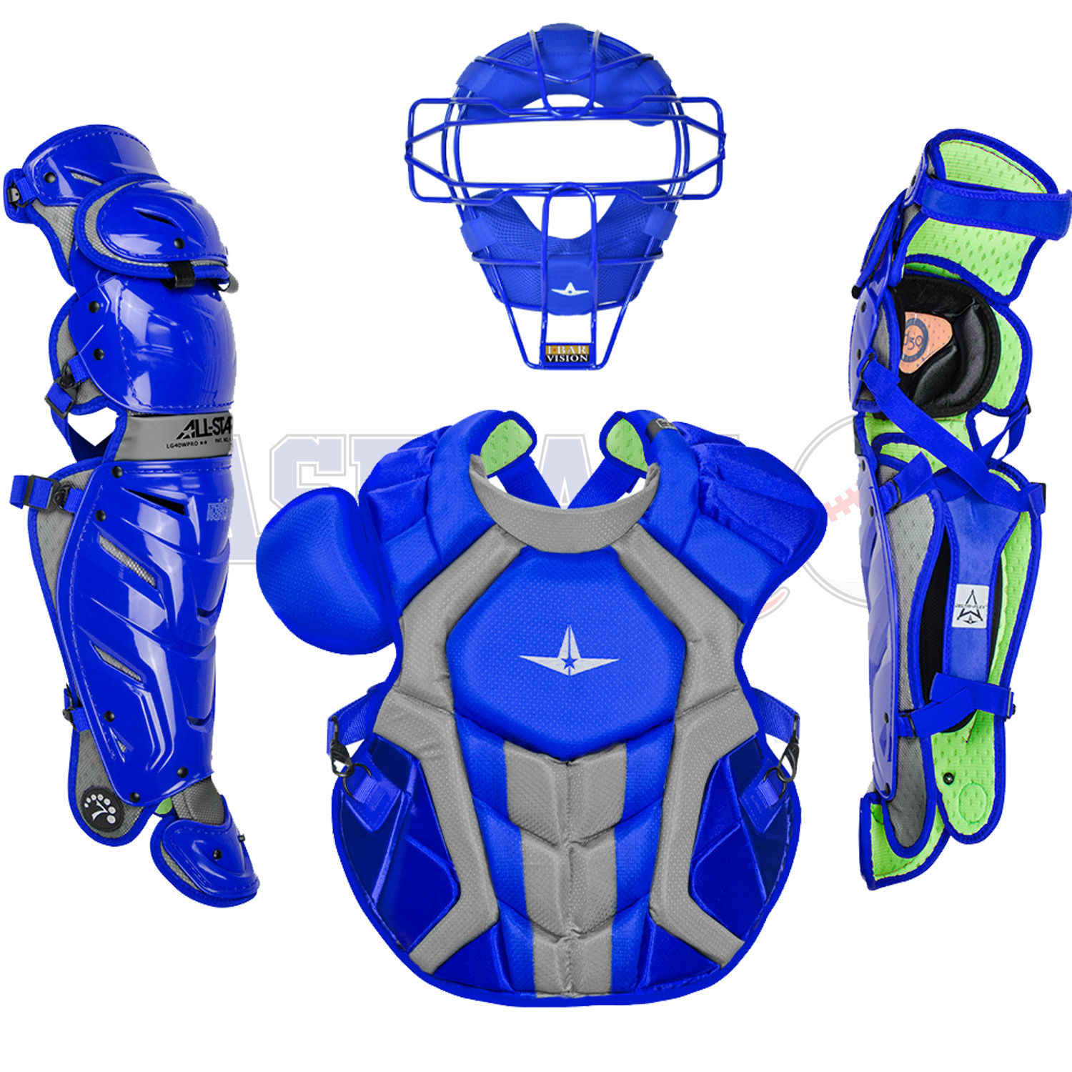 Skull Cap Style System 7 Axis Adult Catcher's Kit - Baseball Town