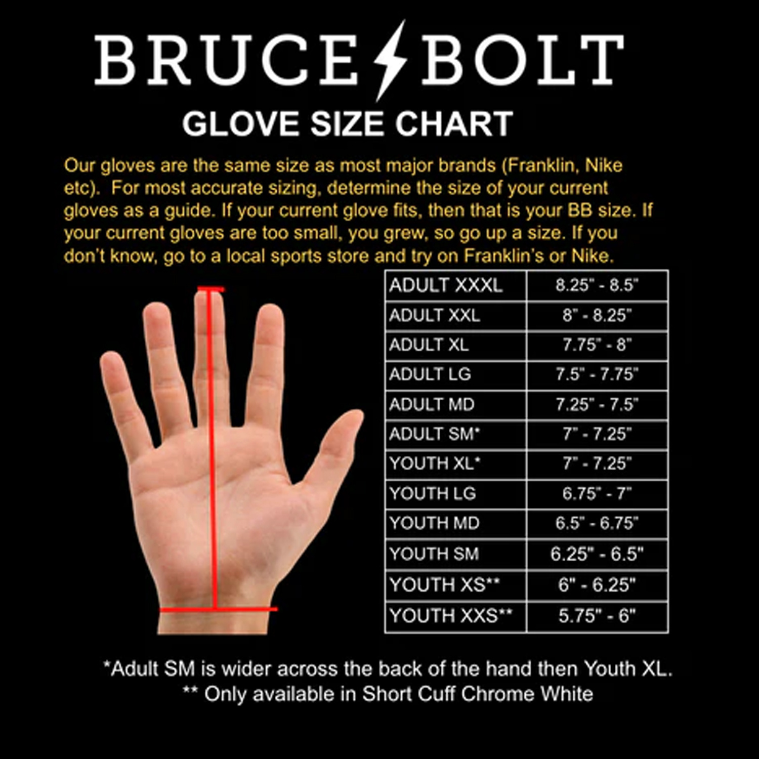 Premium Pro Short Cuff Chrome Series Youth Batting Gloves - Baseball Town
