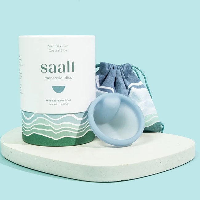 Saalt Menstrual Disc, Regular (blue) - The Tool Shed: An Erotic Boutique