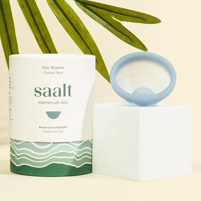 Saalt Menstrual Disc, Regular (blue) - The Tool Shed: An Erotic Boutique