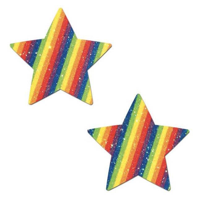 Glitter Star Rainbow Pasties - The Tool Shed: An Erotic Boutique