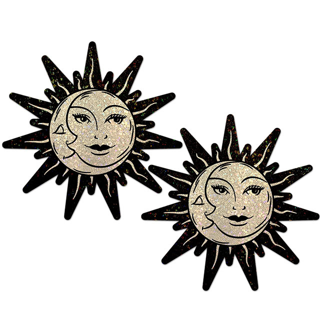Sunburst Sun and Moon Faces Pasties - The Tool Shed: An Erotic Boutique