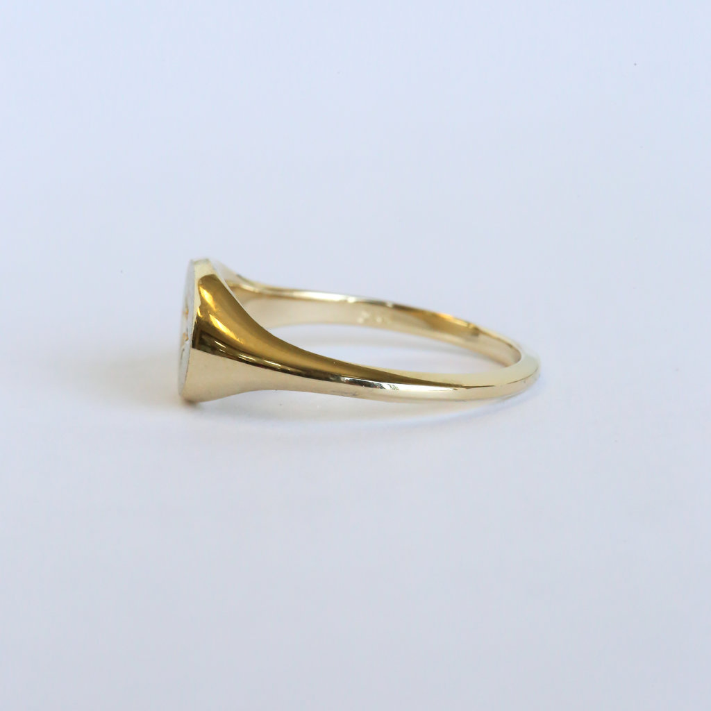 Starburst Birthstone Signet Ring - American Jewelry