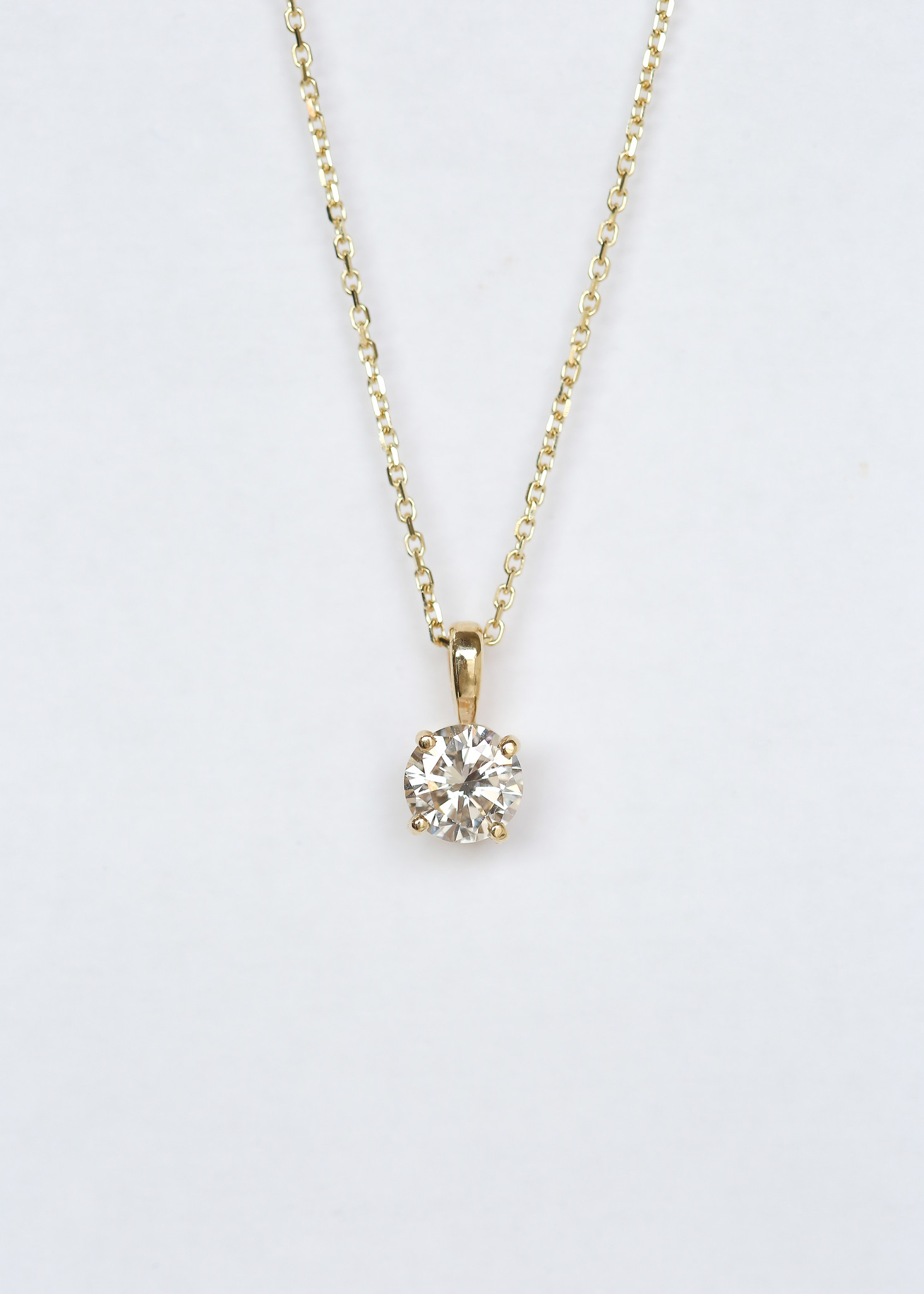 Lab-Grown Diamond Solitaire Pendant - American Jewelry