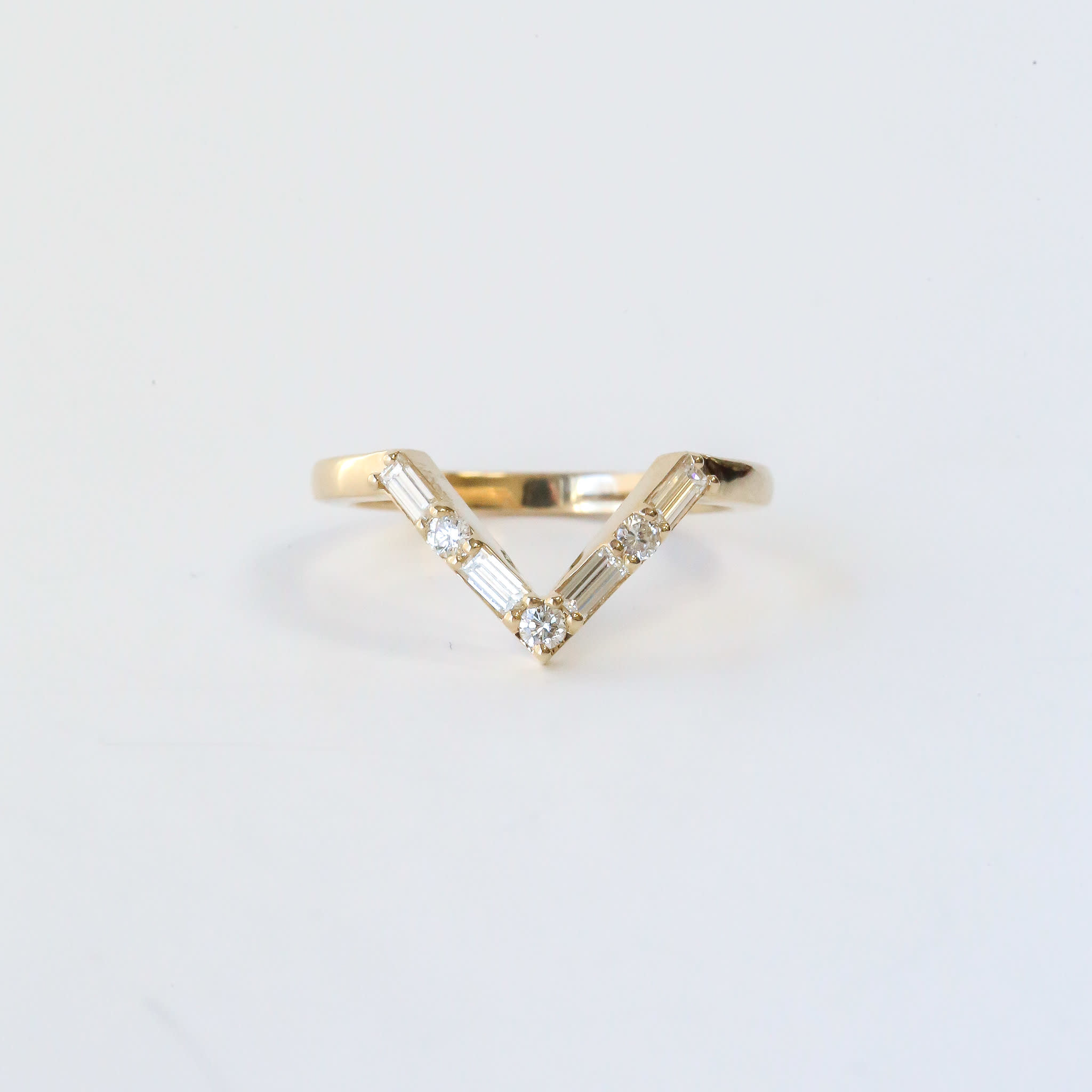 American Arch Baguette V Contour Band - American Jewelry