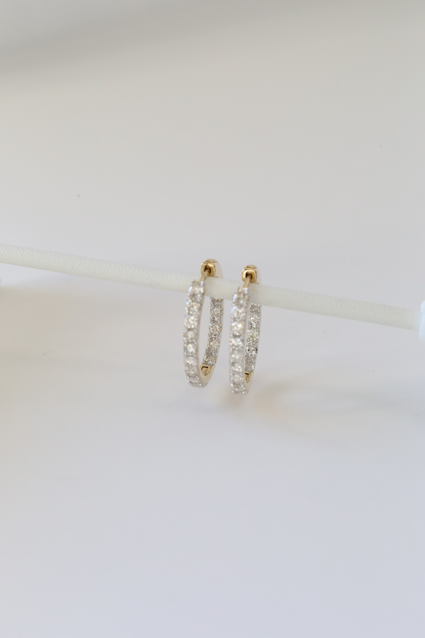 14K Yellow Gold 2ctw Round Brilliant Diamond Inside Out Hoop Earrings ... 14K Yellow Gold 2ctw Round Brilliant Diamond Inside Out Hoop Earrings ...