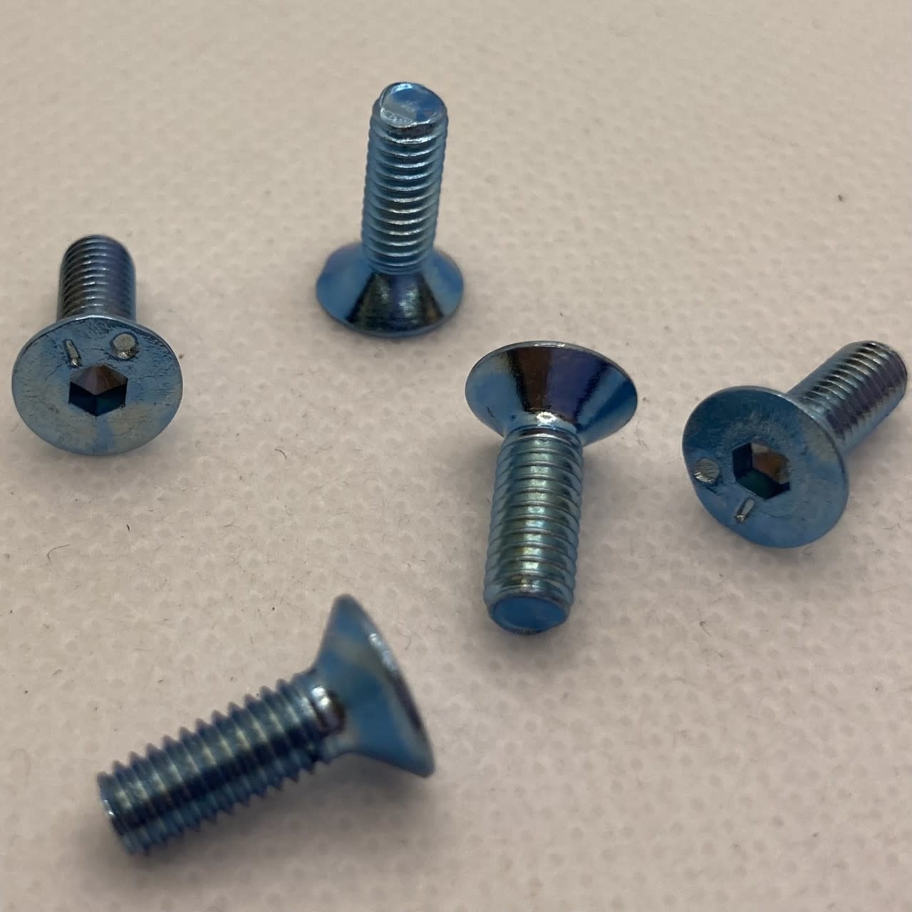 MRCHW-FHCS M4 x 12mm Blue Steel Flat Head Countersunk 2.5mm Hex Drive ...