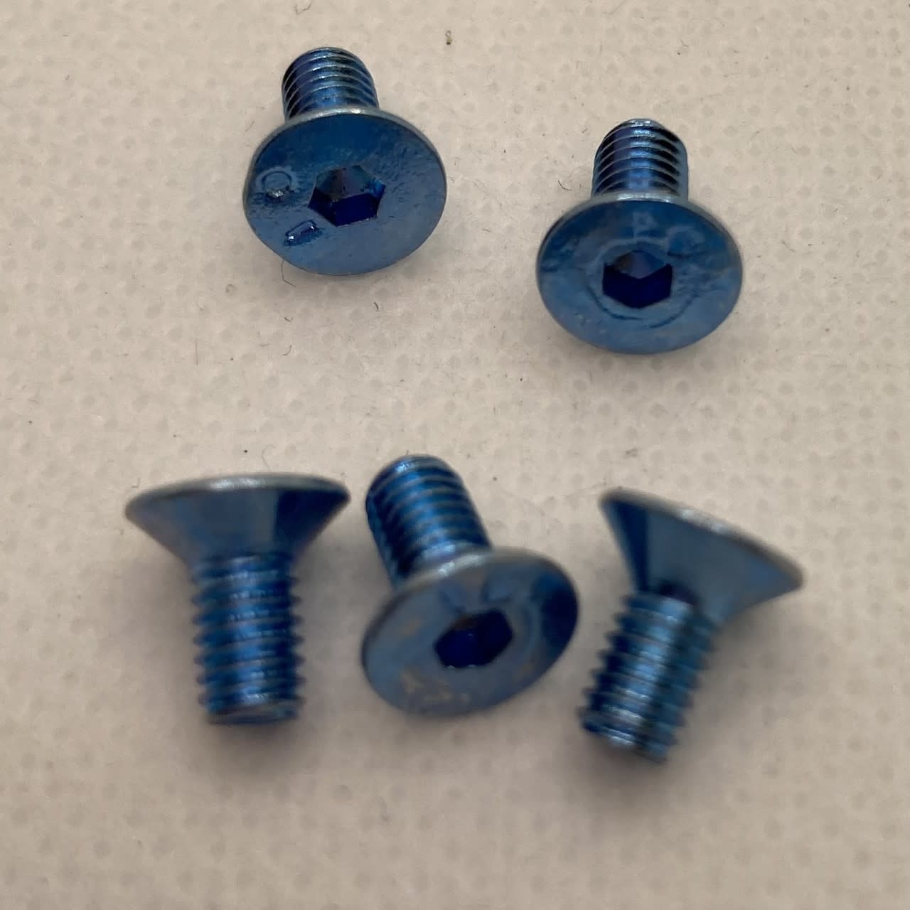 MRCHW-FHCS M4 x 8mm Blue Steel Flat Head Countersunk 2.5mm Hex Drive (5 ...