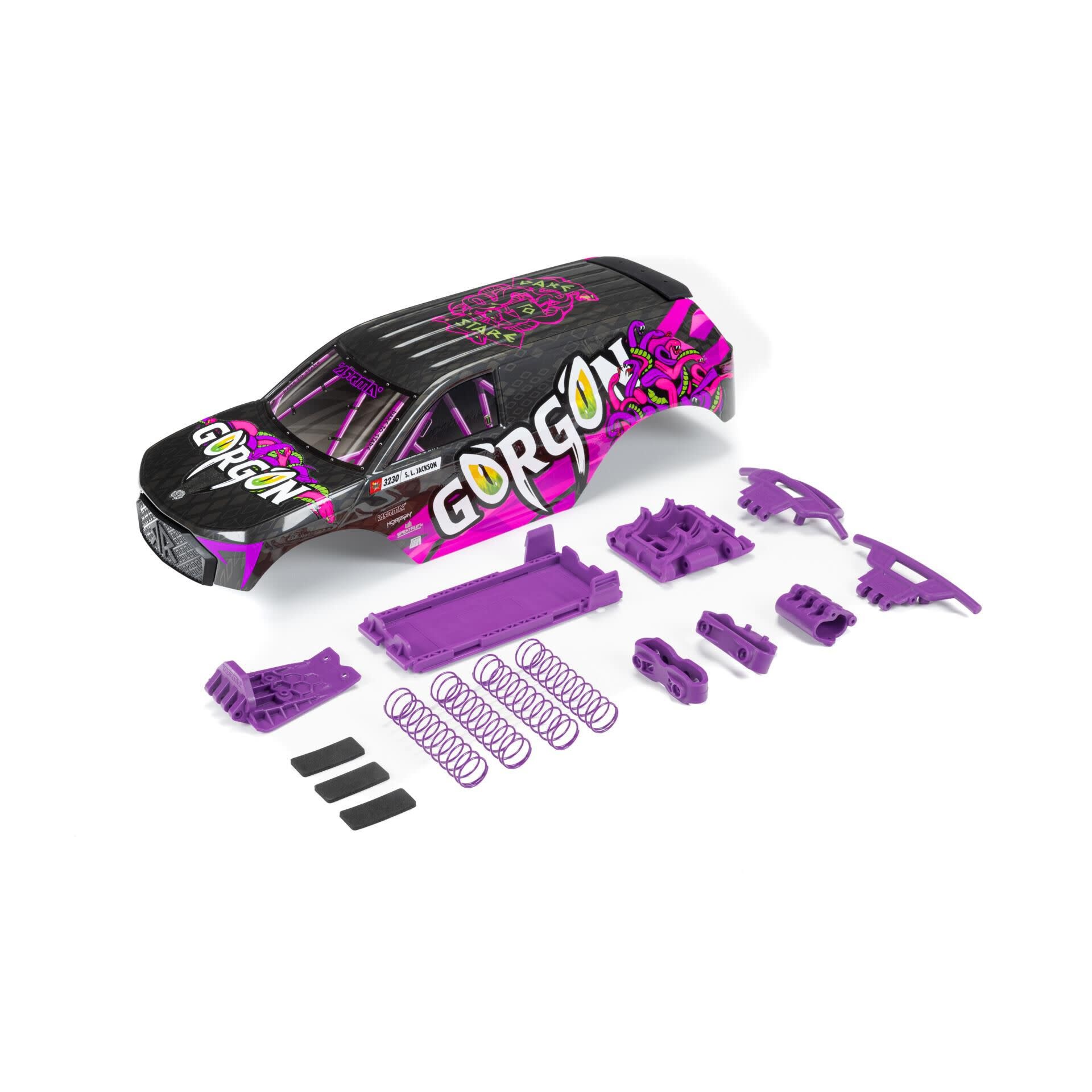 ARA402350 Arrma GORGON Painted Decaled Body Set, Purple - Michael's RC ...
