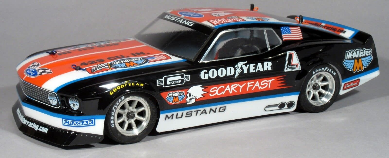 MCA286 .030 #286 Ford 1969 Mustang VTA Body (200mm) .030 Standard ...