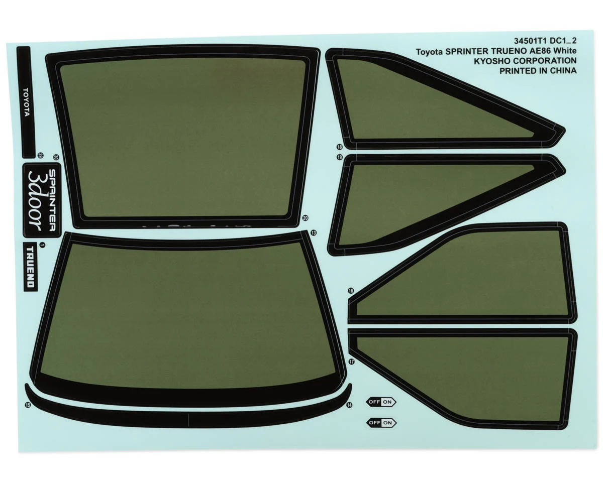 KYOFAB615 Fazer FZD2 Toyota Sprinter Trueno AE86 1/10 Body Set (Clear ...