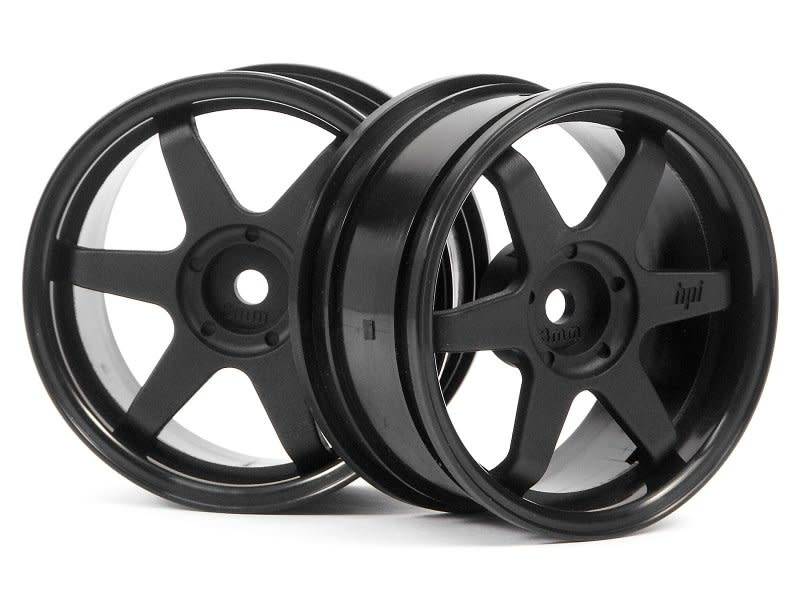 HPI3841 26mm TE37 Touring Car Wheel (Black) (2pc) (3mm Offset ...