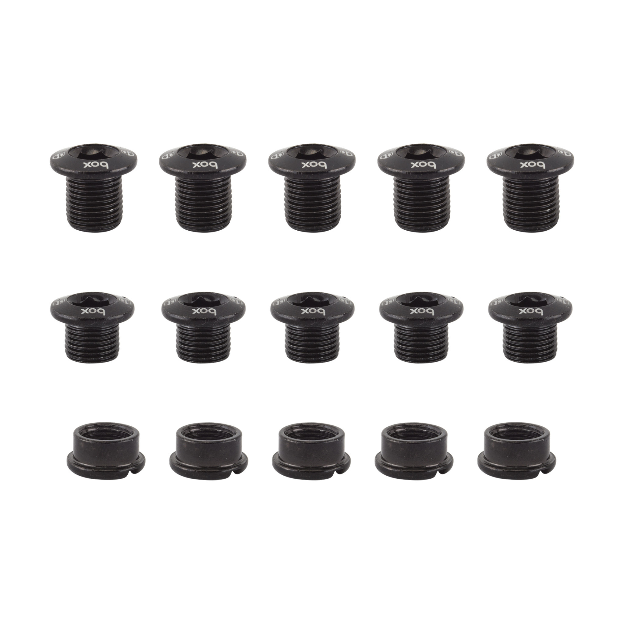BOX COMPONENTS CHAINRING BOLT SET BOX CRMO MULTI-FIT 15pc BK - The Bike ...