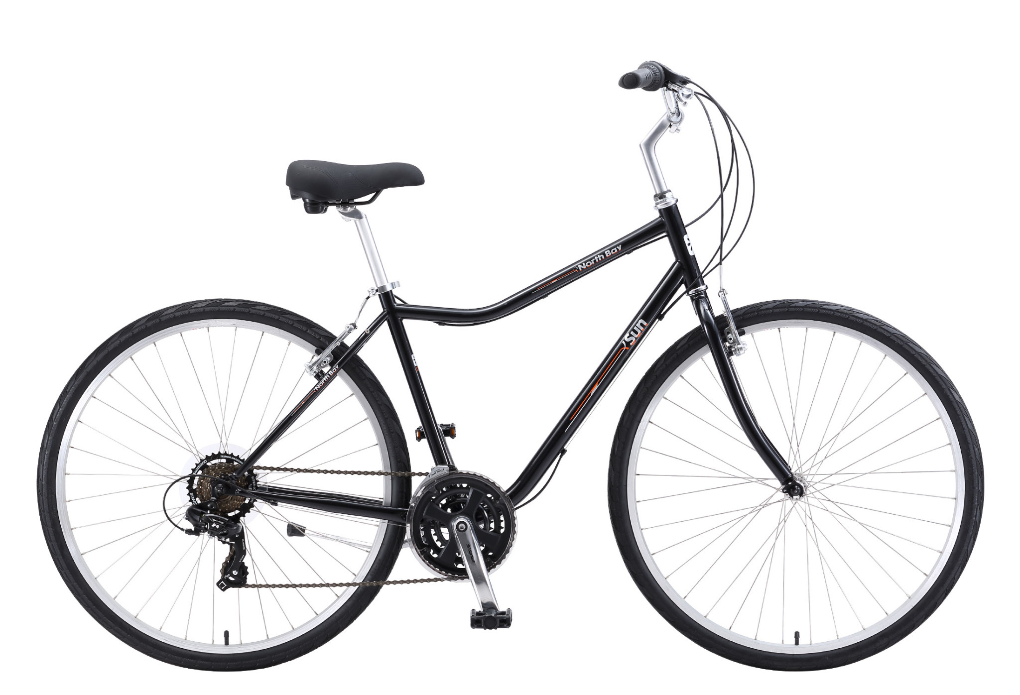BIKE SUN NORTH BAY STL M18.5 21S BK - The Bike Shop