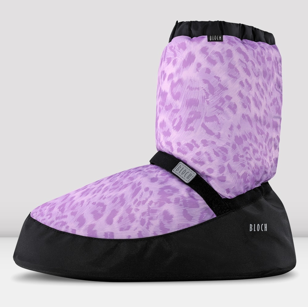 Bloch Printed Warm Up Booties IM009P - Black and Pink Dance Supplies, Tulsa
