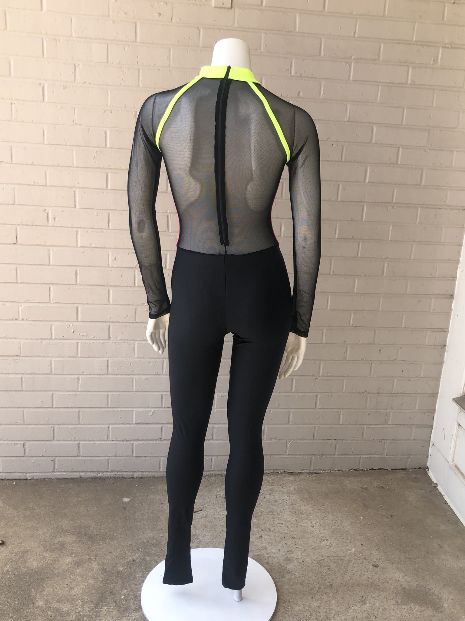 Neon Stripe Unitard - Black and Pink Dance Supplies, Tulsa