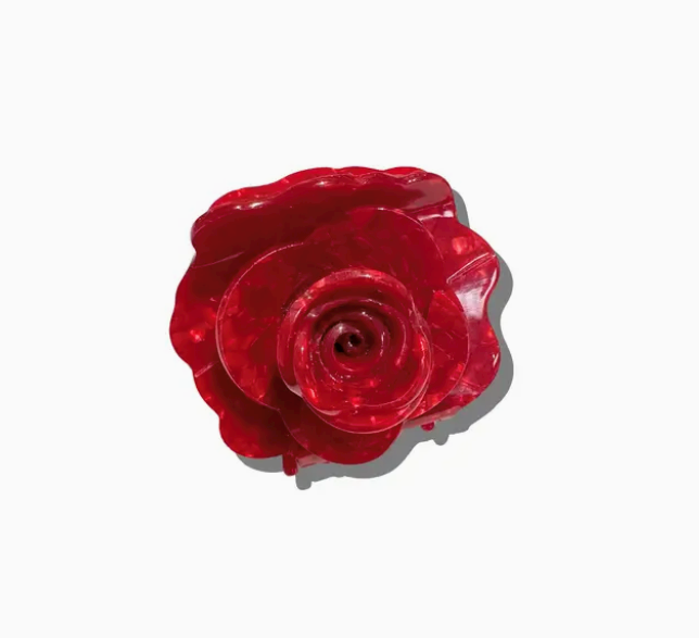 Handmade Origami Rose Flower Claw Hair Clip - J Marcel