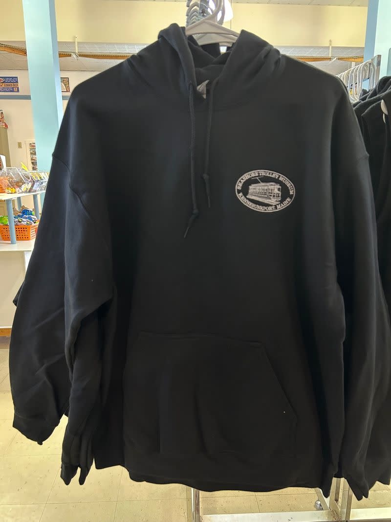 STM Custom Embroidered Black Hoodie - SeashoreTrolleyMuseum