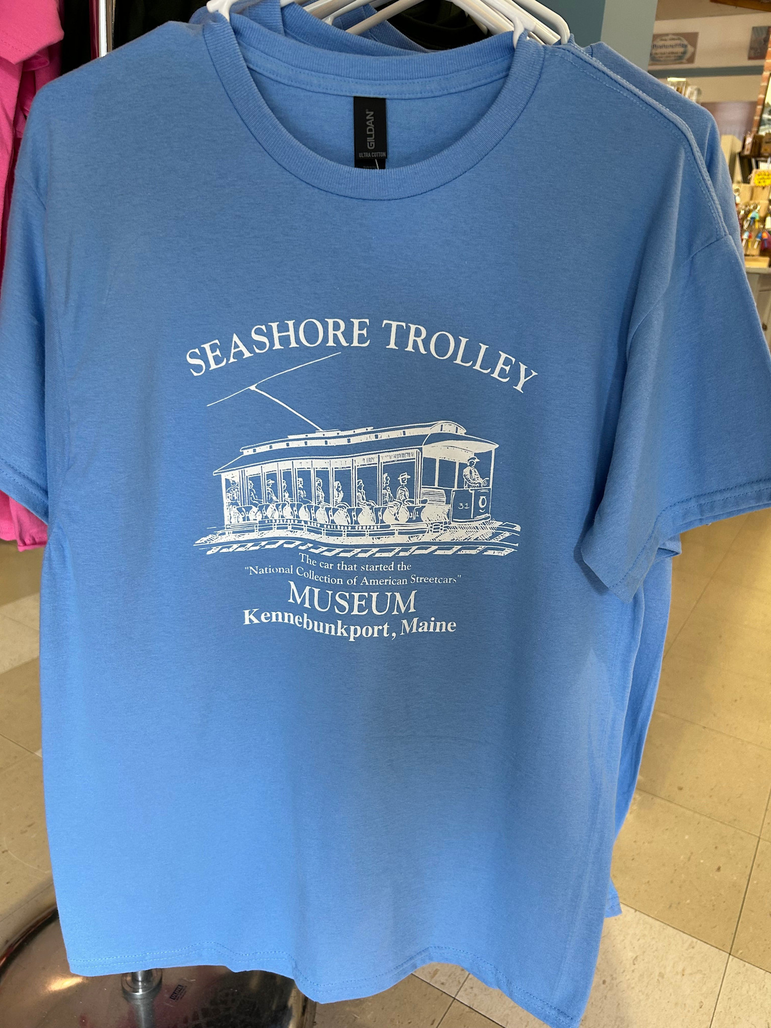 STM Car 31 Carolina Blue w/ White Adult - SeashoreTrolleyMuseum