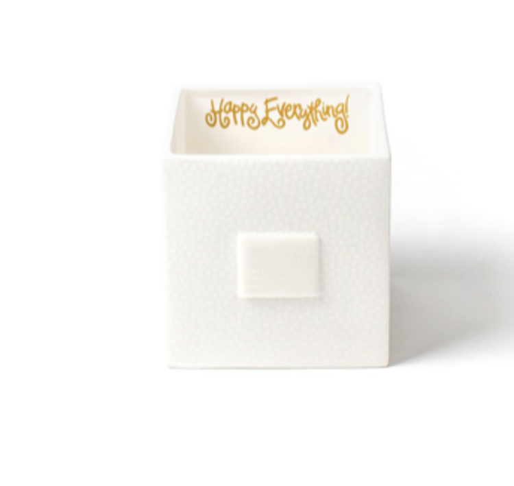 WHITE SMALL DOT NESTING CUBE -MED - Amber Marie and Company