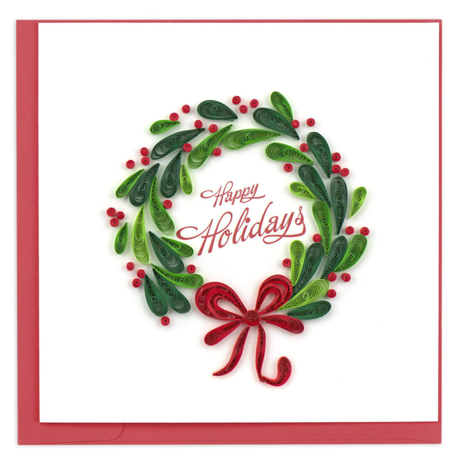 QUILLING CARD Holiday Wreath Card Amber Marie And Company quilling-card-holiday-wreath-card-amber-marie-and-company