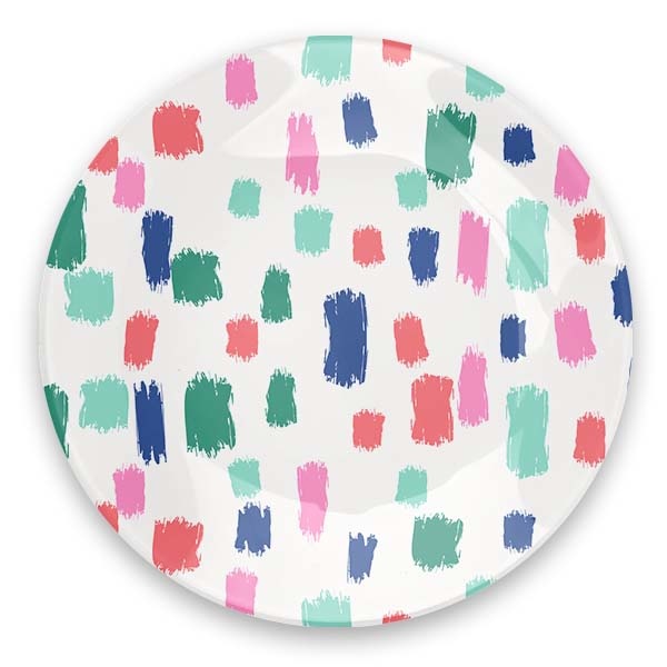 CLAIREBELLA White Confetti Round Glass Trinket Trays - Amber Marie and ...