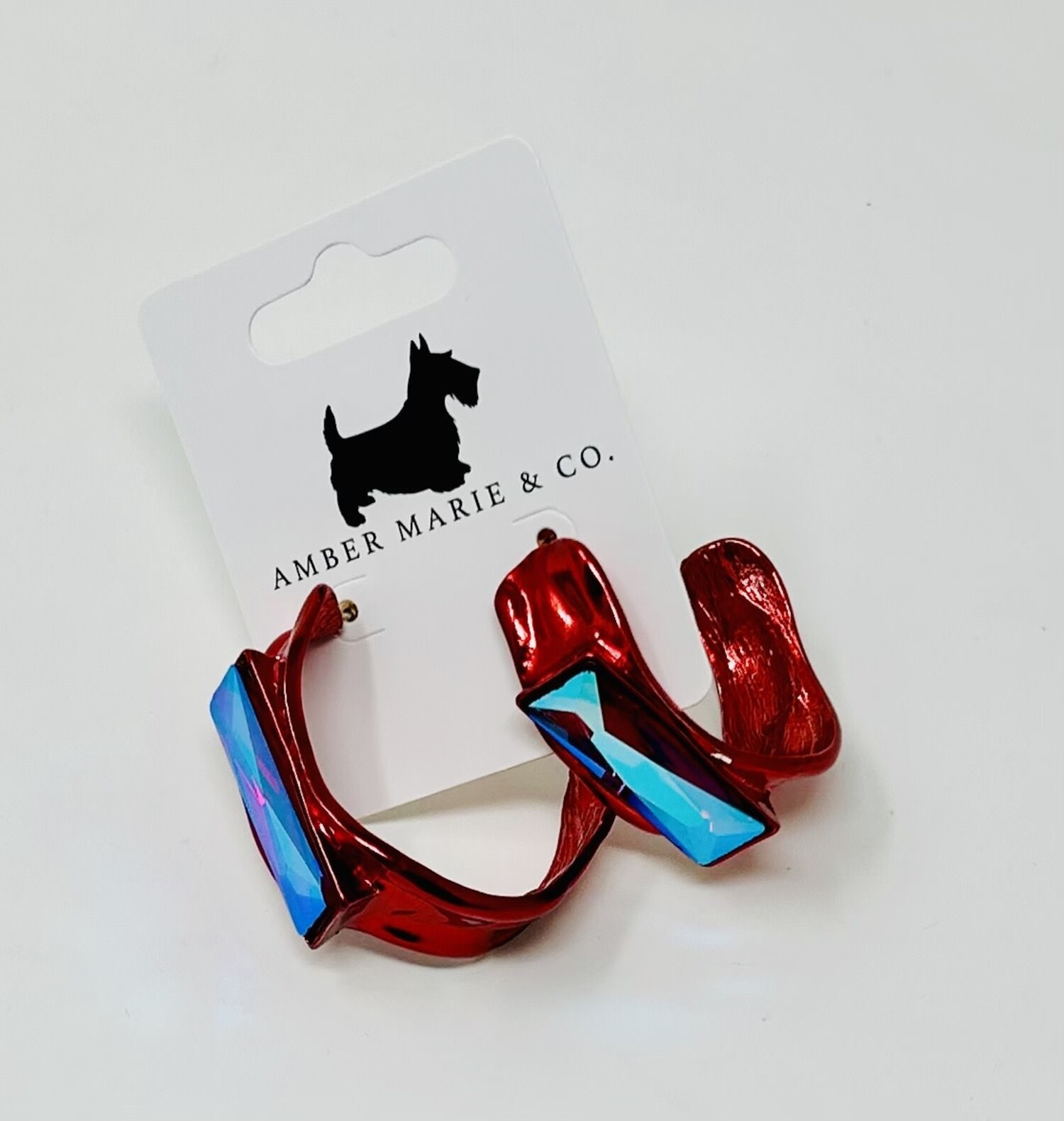 AMBER MARIE AND CO Funky Crystal Color Hoop - Amber Marie and Company