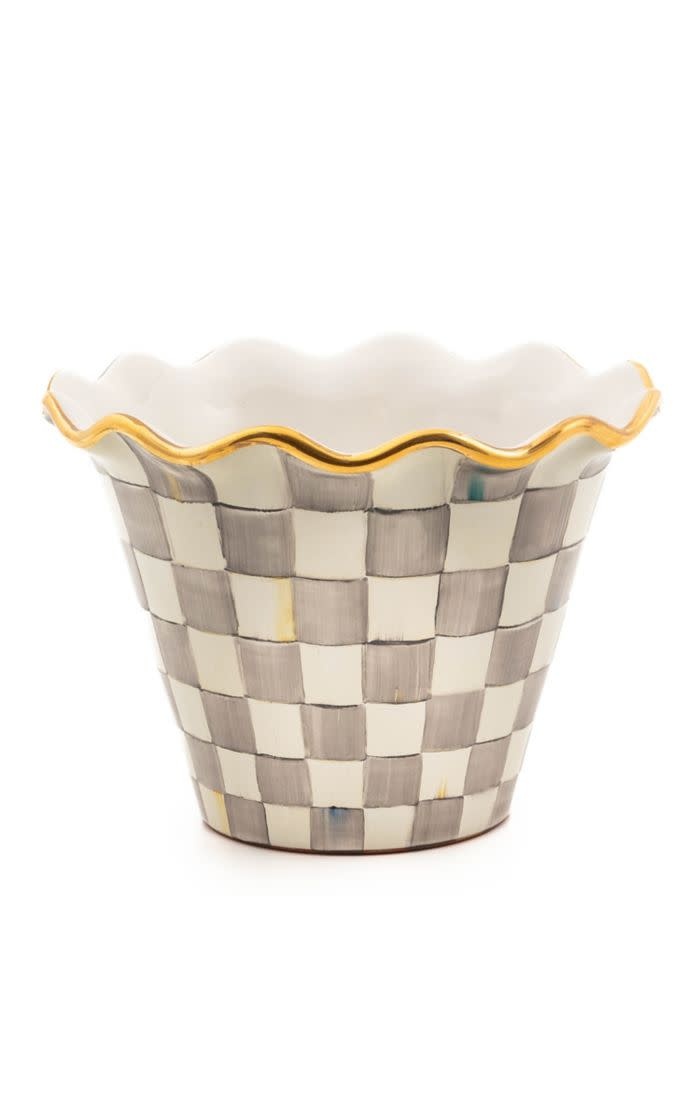 MACKENZIE CHILDS Check Garden Pot - Amber Marie and Company