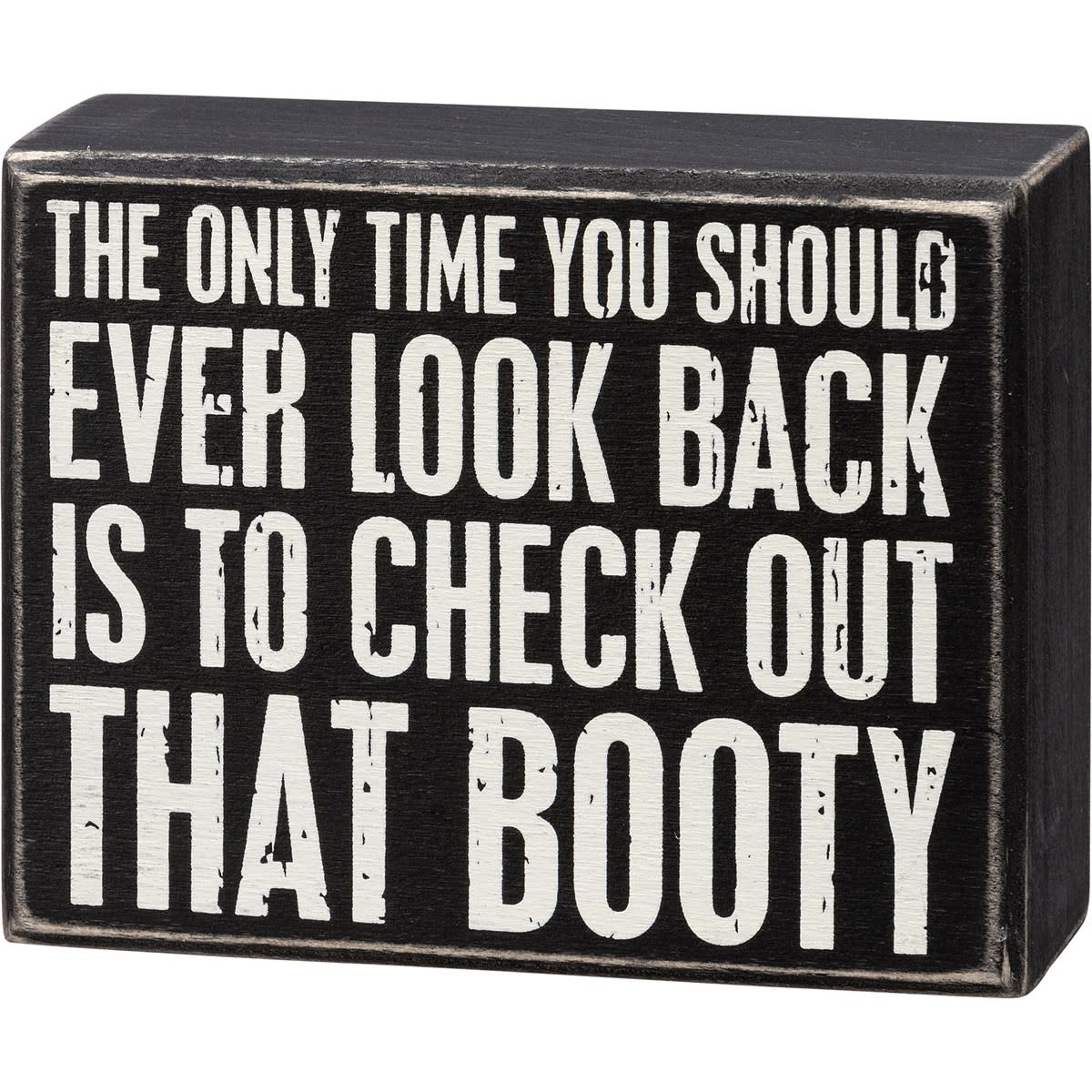 The Only Time You Should Look Back Box Sign - Amber Marie and Company